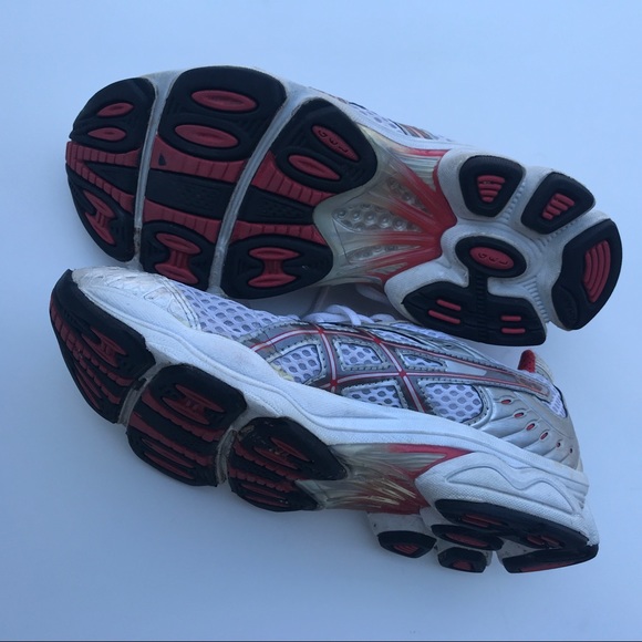 Asics | Shoes | White And Red Asics | Poshmark